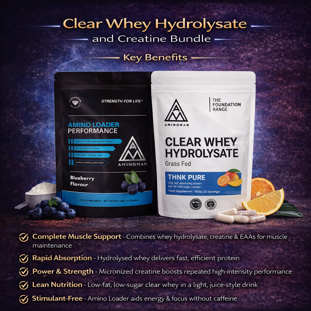Grass Fed Clear Whey Hydrolysate and Creatine Bundle – Amino Man