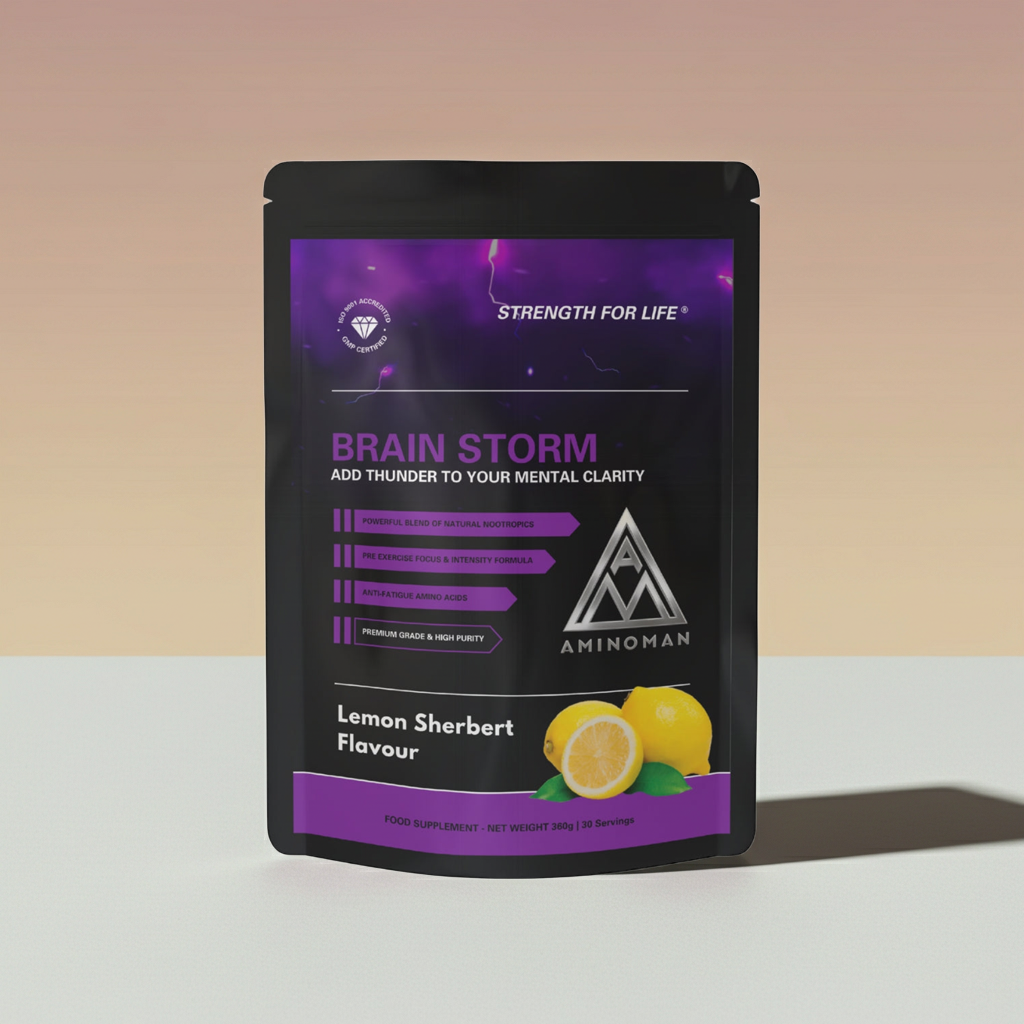 Brain Storm: Stim-Free Nootropic Pre-Workout & Focus Formula – Amino Man
