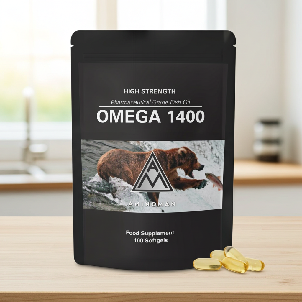 Omega 1400 - High-Strength Omega-3 Fish Oil (1400mg) (100 Softgel Caps ...