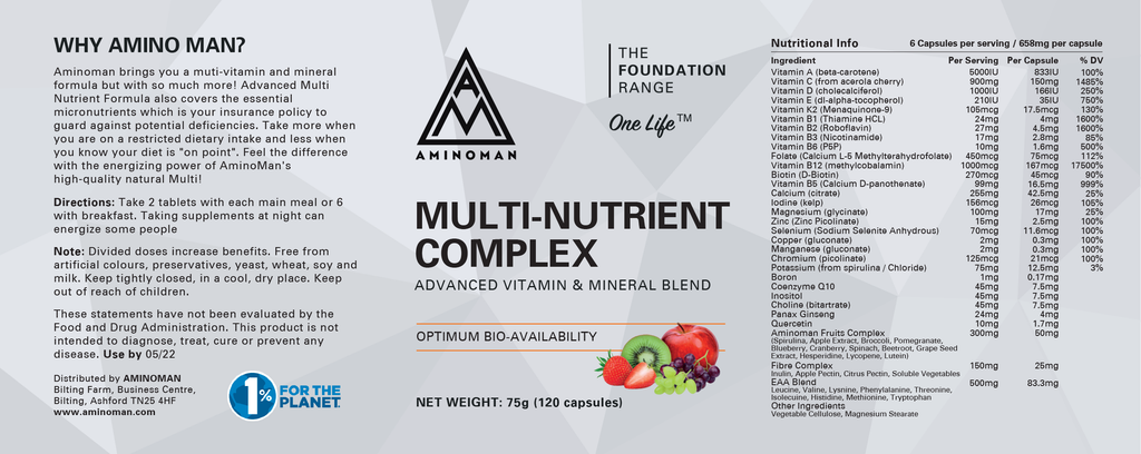 Advanced Multi Nutrient Vitamin – Amino Man